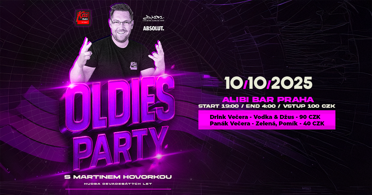 Oldies Party v Alibi Bar Praha | Nejlepší retro party s hity 70s, 80s & 90s